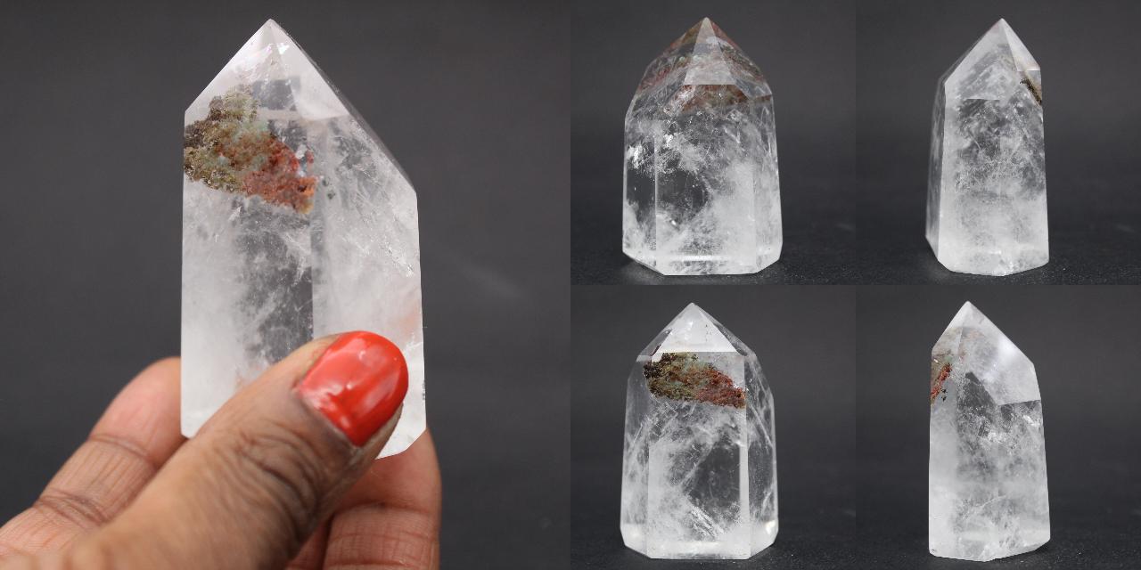 Prisma de cristal de rocha com inclusão Madagascar 115gr 62mm | 29€