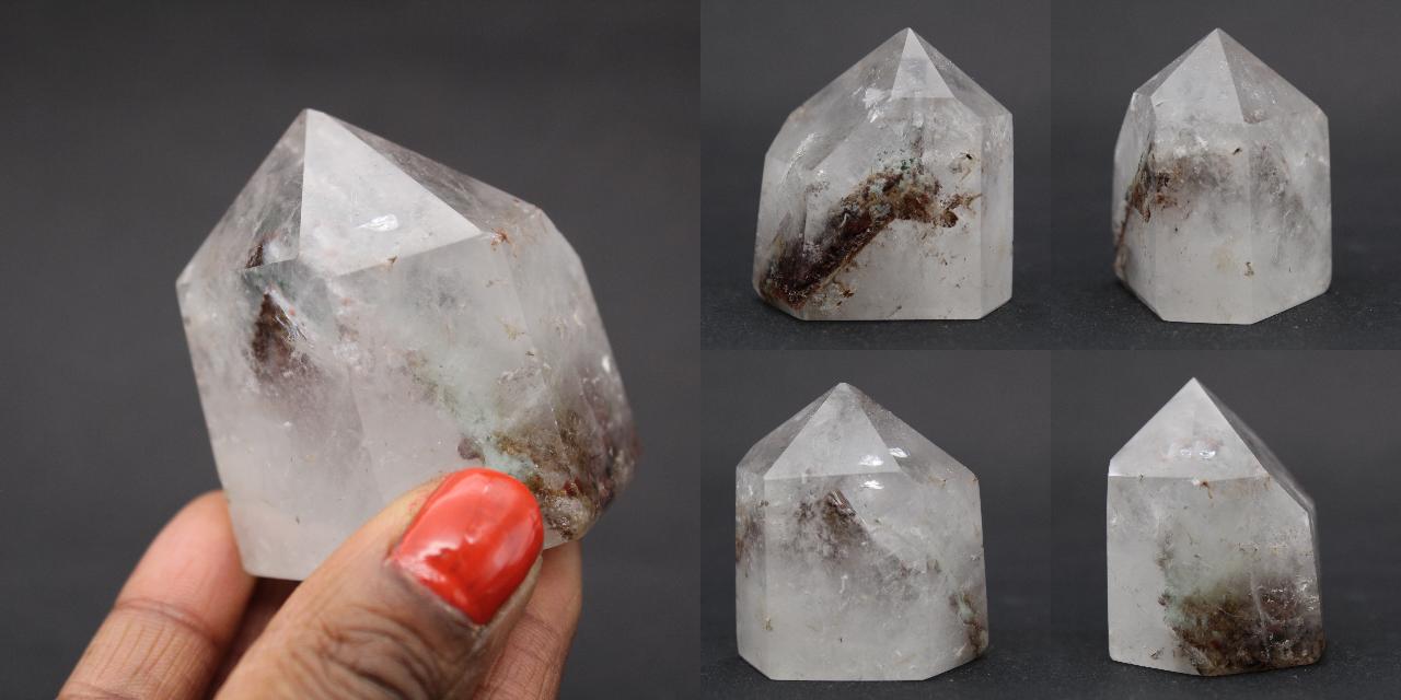 Prisma de cristal de quartzo com inclusão Madagascar 133gr 50mm | 29€