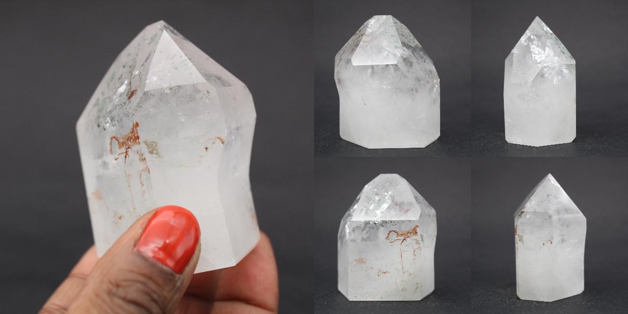 Prisma de cristal de quartzo com inclusão de clorita Madagascar 187gr ...