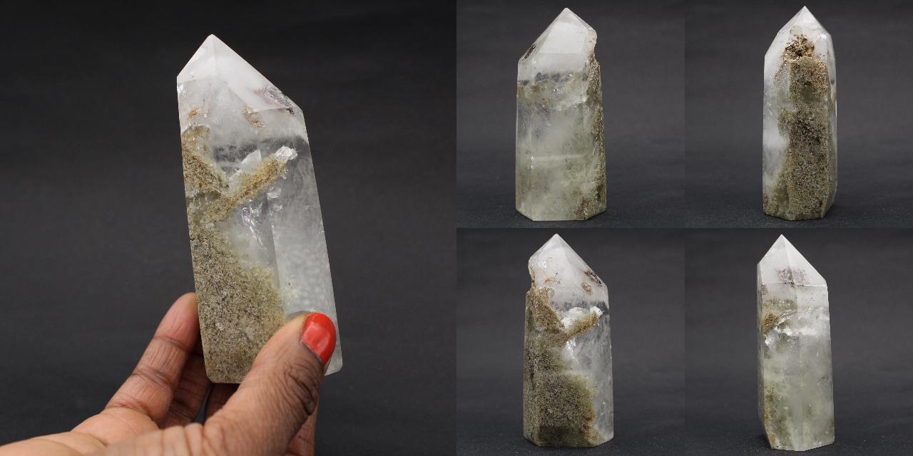 Prisma de quartzo com inclusão Madagascar 310gr 11cm | 68€