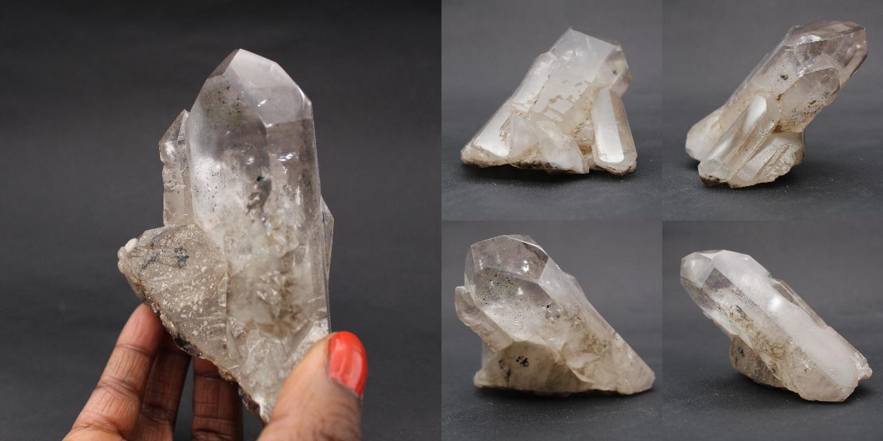 Prisma de cristal de rocha levemente fumado Madagascar 350gr 95mm | 76€