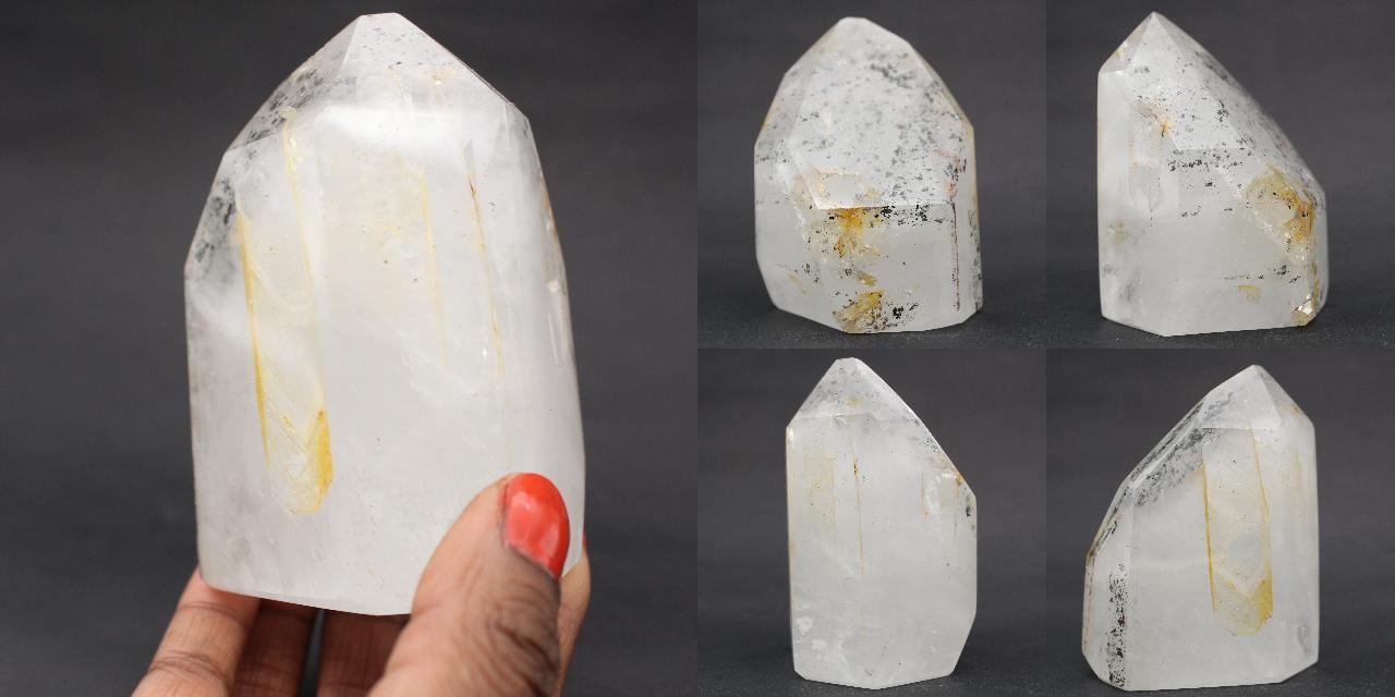 Prisma de quartzo com inclusão Madagascar 550gr 95mm | 120€